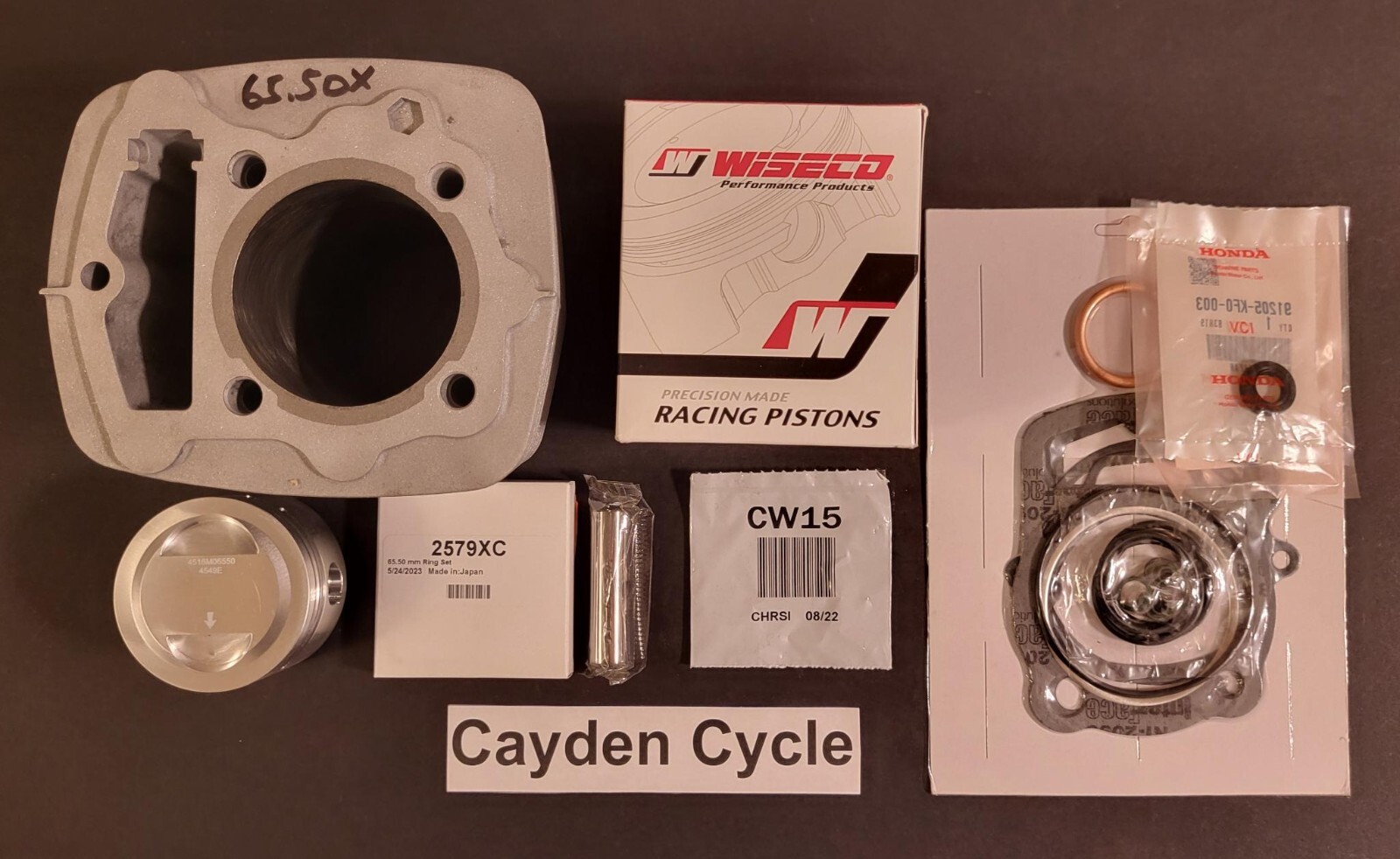 Honda ATC185 XL185 XR185 ATC200 ATC200X XL200 XR200 cylinder Wiseco ...