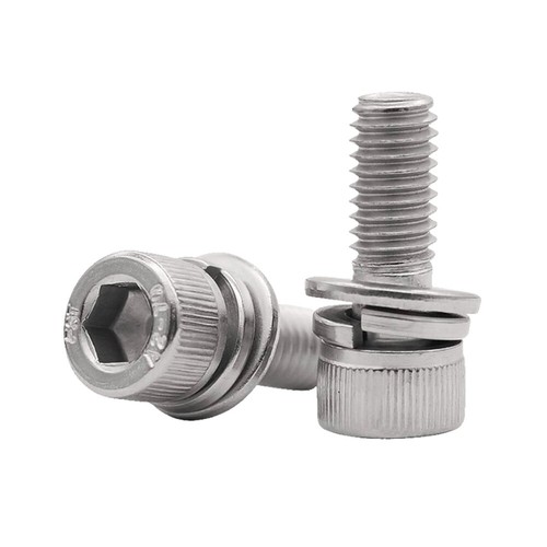 M2-M8 Hex Socket Cap Head Screws Bolts & Spring Washer Plain Washer A2 ...