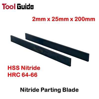 2PC HSS Parting Off Blade, 2x25x200mm High Speed Steel, Fully Gound ...