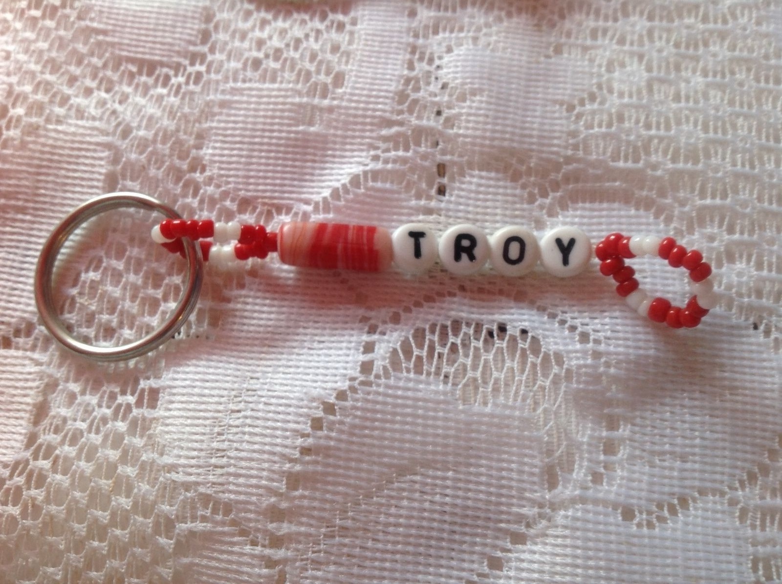 BOYS OR MEN'S RED PERSONALIZED KEYCHAIN OR ZIPPER PULL WITH THE NAME ...