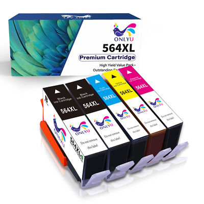 5 Pack 564XL Printer Ink Cartridge for HP Photosmart 7510 7520 DeskJet ...