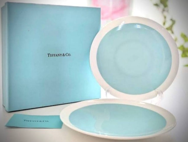 Tiffany & Co. Color Block Dessert Plate 2 pcs w Box NEW from Japan | eBay