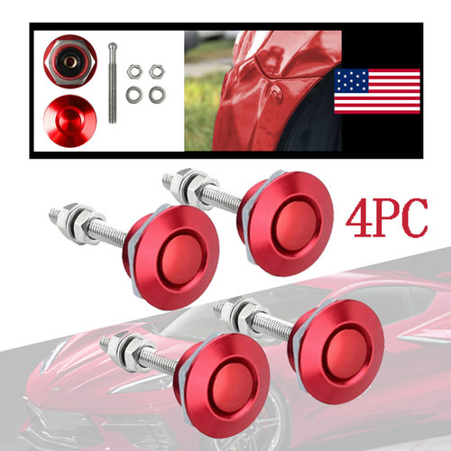car Push Button Quick Release Hood Bonnet Pins Lock Clip Bumper Latch ...