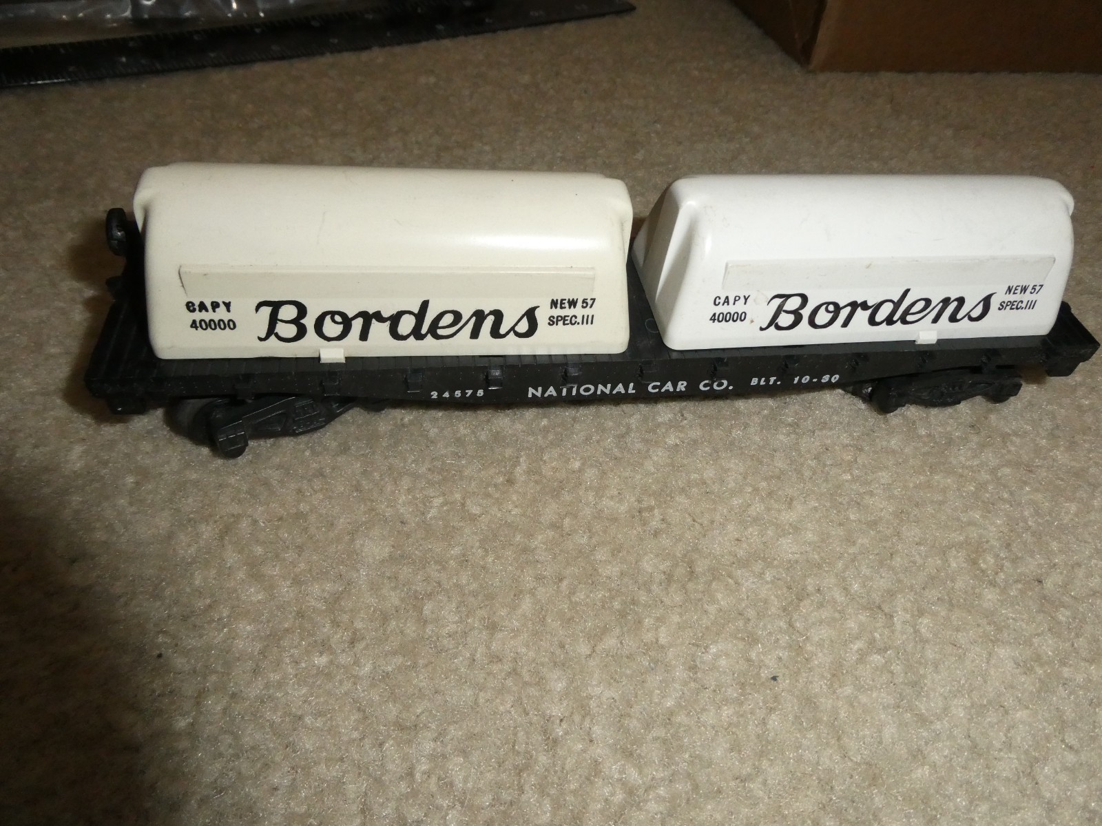 Vintage S Scale American Flyer Bordens Milk Container Flat Car 24575 ...