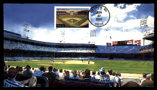MayfairStamps US FDC 2001 Michigan Tiger Stadium Detroit Baseball ...