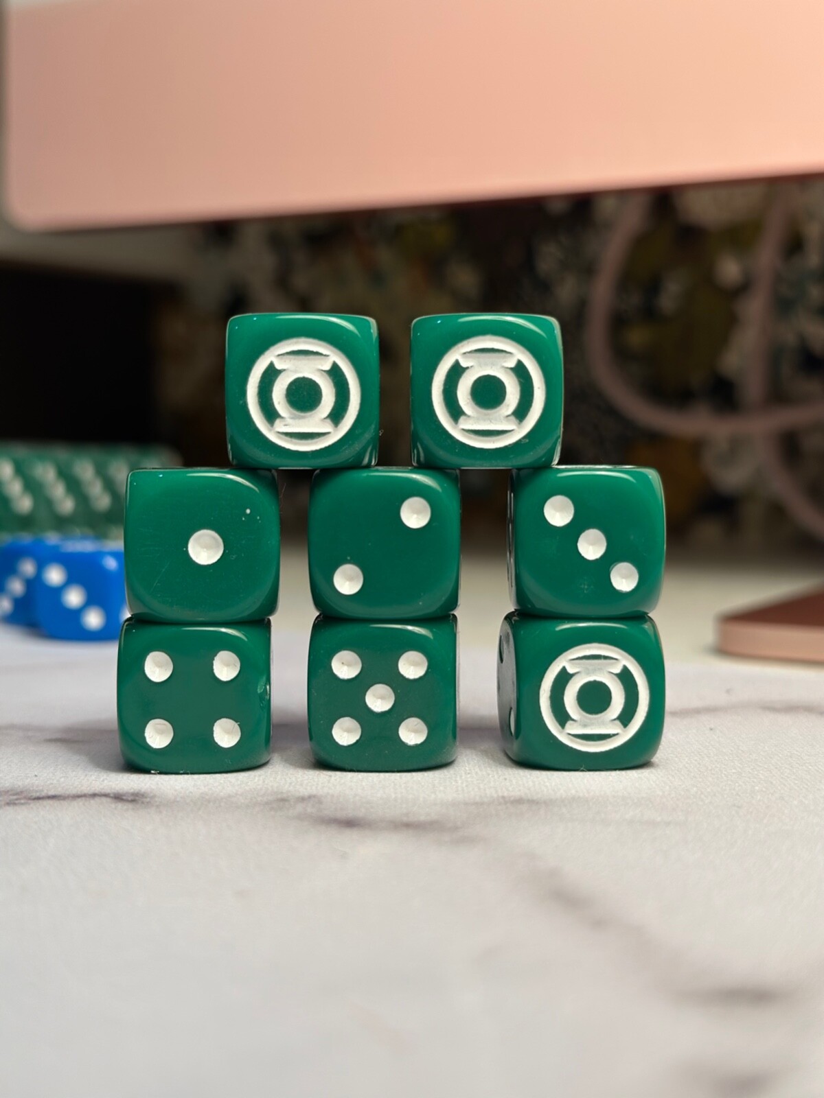 Green Lantern Corps Heroclix custom D6 dice pair | eBay