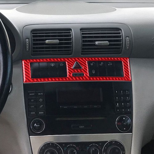 Red Carbon Fiber Interior Light Button Cover Trim for Mercedes-Benz ...