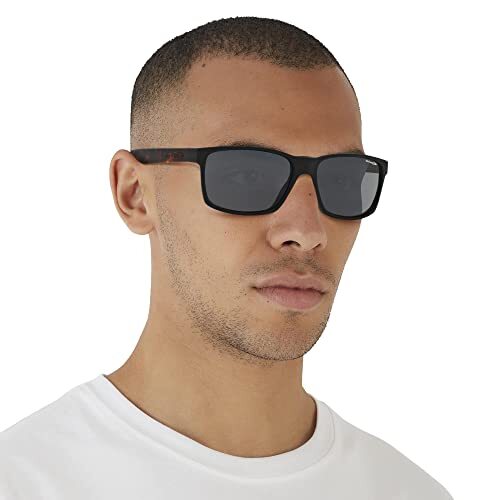 Unisex Sunglasses Rubber Black Frame, Polarized Dark Grey Lenses, 58MM ...