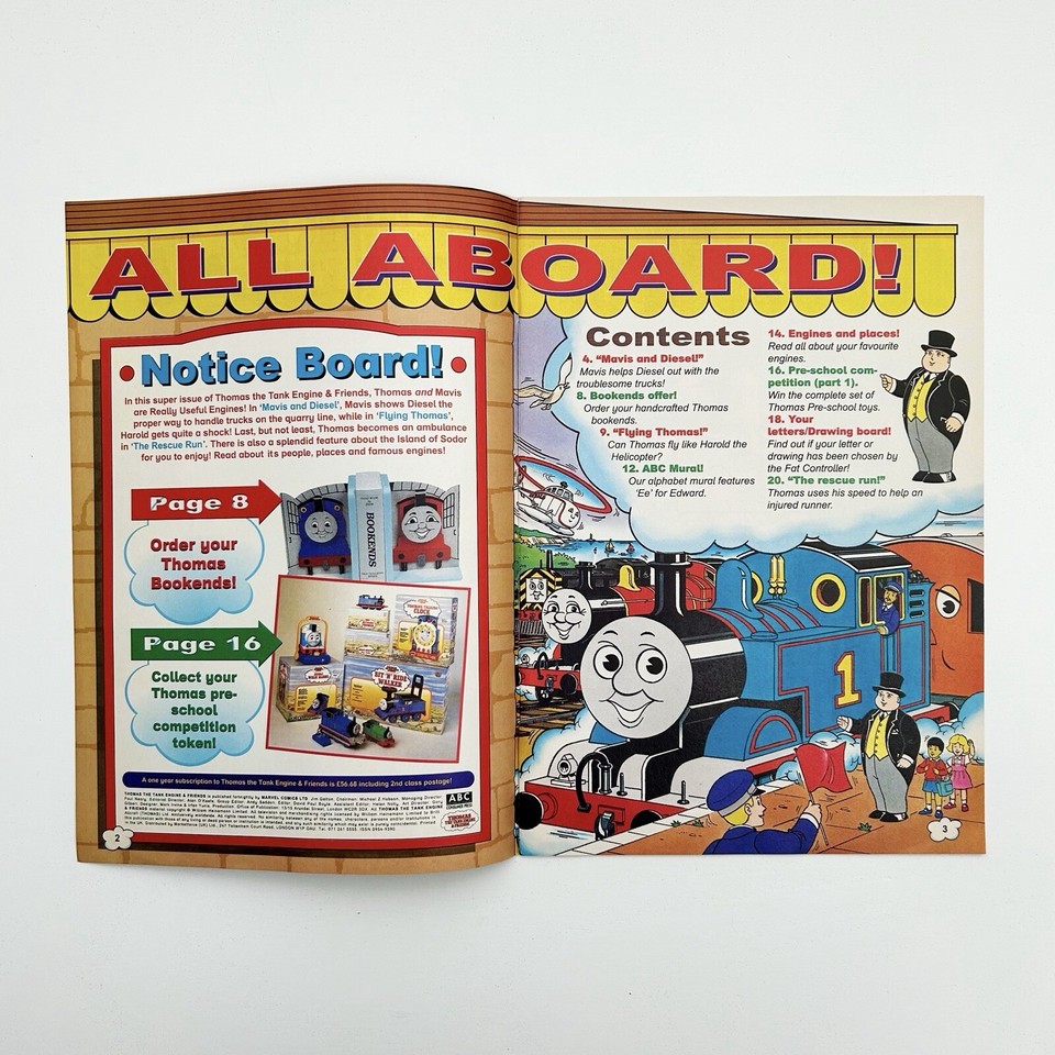 Vintage Thomas The Tank Engine & Friends Magazine No 185 Marvel Comic ...