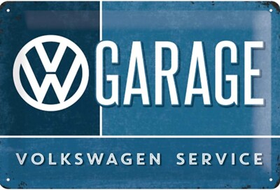 VW Garage Volkswagen Servizio Goffrato Segno Del Metallo 300mm x 200mm ...
