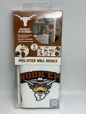 UT Texas Wall Decals TX Precut Reusable Peel Stick Appliques Removable ...