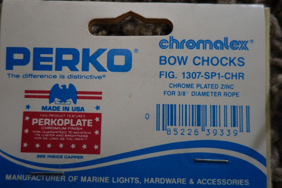 Perko 1307-SP1-CHR Bow Chocks for 3/8" Rope | eBay