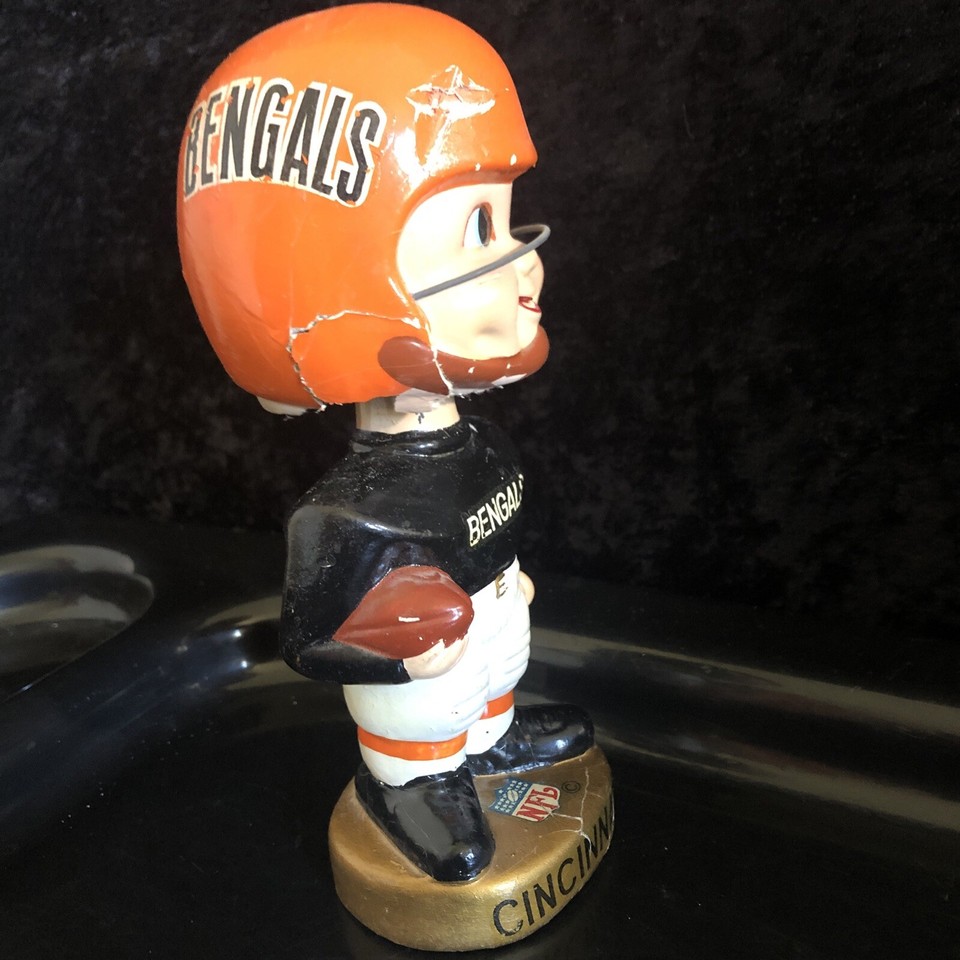 Cincinnati Bengals 1960's Bobble Head Nodder NFL Vintage Gold Base ...