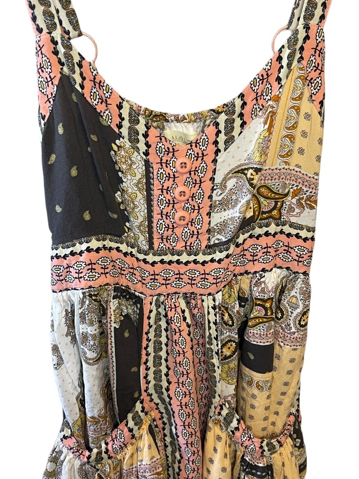 Matilda Jane Perfectly Paisley Patchwork Maxi Dress Front Pockets Women ...