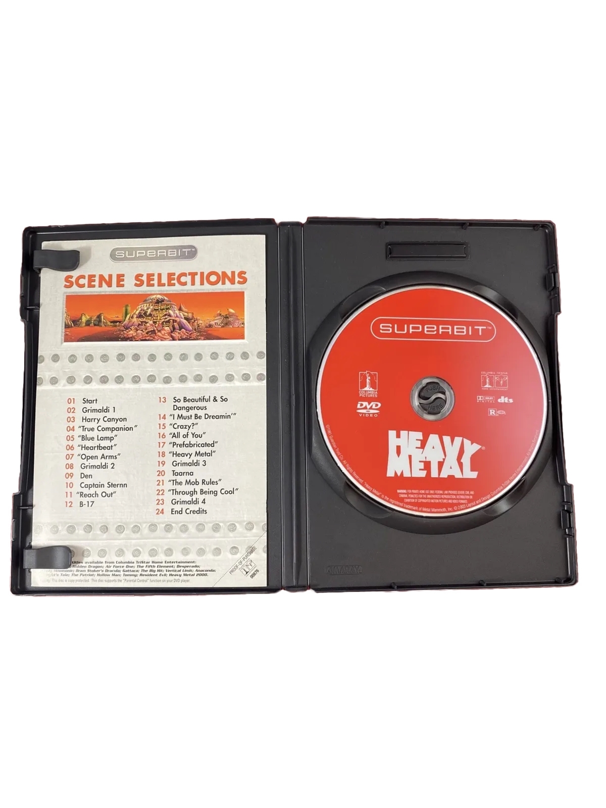 Heavy Metal w/Slipcover and inserts (DVD, 2003, Superbit) 43396008762 ...