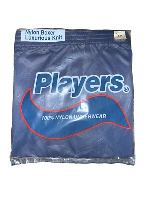 Vintage Mens 3XL Blue Players Nylon Boxers Luxurious Knit Underwear New ...