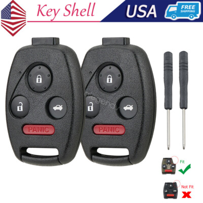 2 Replacement For 2003 2004 2005 2006 07 Honda Accord Key Fob Remote ...
