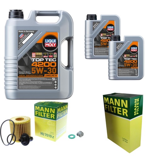 Mann Inspection Set 7 L Liqui Moly Top Tec 4200 5W-30 pour Lexus NX Z1 ...