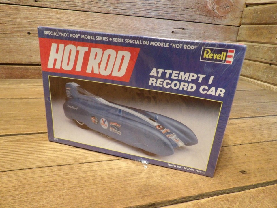 Vintage Revell HOT ROD Attempt I Record car Model Kit - NEW SEALED! | eBay