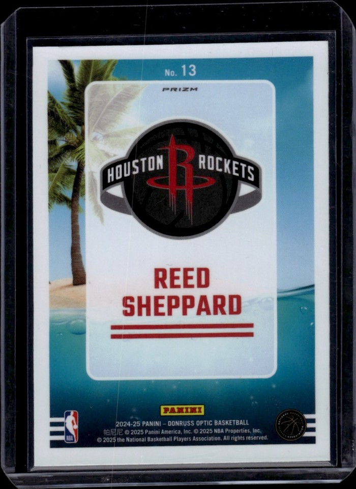 2024-25 Donruss Optic Splash! Holo #13 Reed Sheppard Houston Rockets | eBay