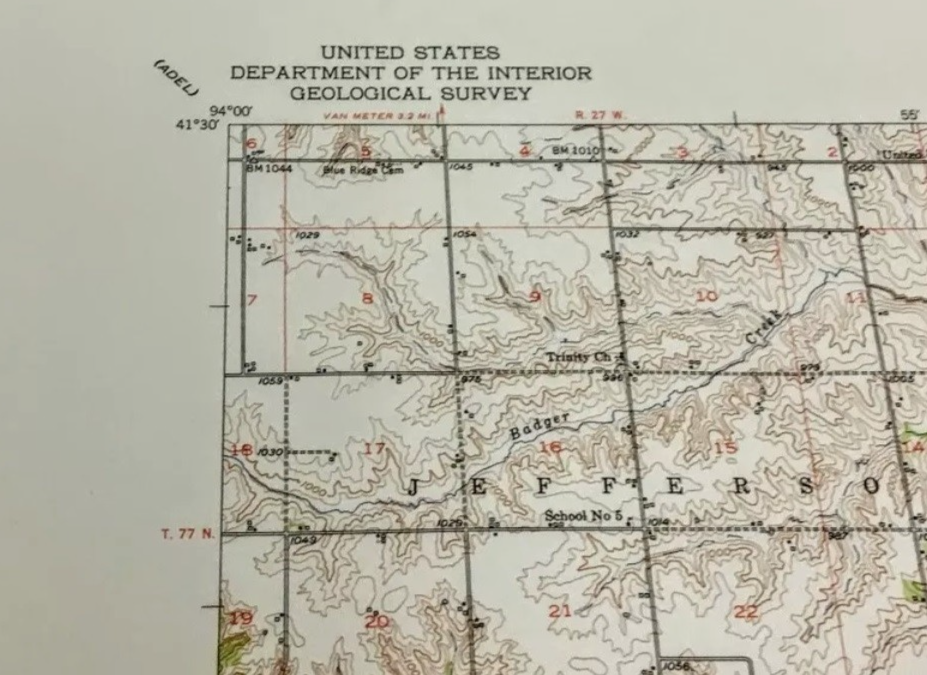 St. Charles, Iowa Map 1951 Quadrangle Vintage These are Not Modern ...