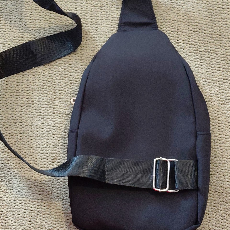 Fashion JINGPIN Creations Black Quilted Sling Bag with Zipper and ...