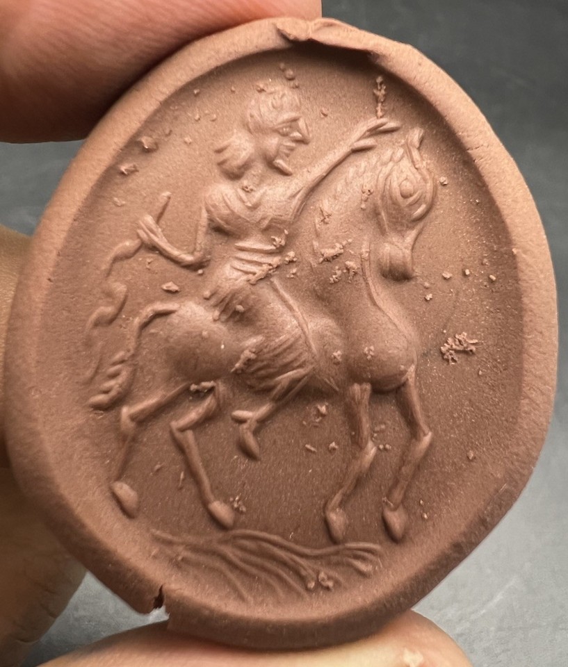 Stone Seal Prince Ride Horse Intaglio Stamp Merchandise Signet Bead ...