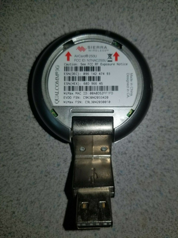 Sierra Wireless AirCard USB modems 3G/4G 250U - Sprint - Silver Mobile ...