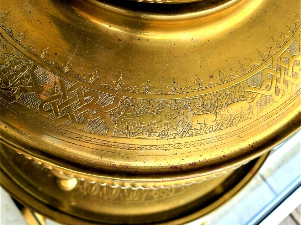 Large 30" Antique c 1900 Arabic Fire Pit Ceremonial Brazier with ...