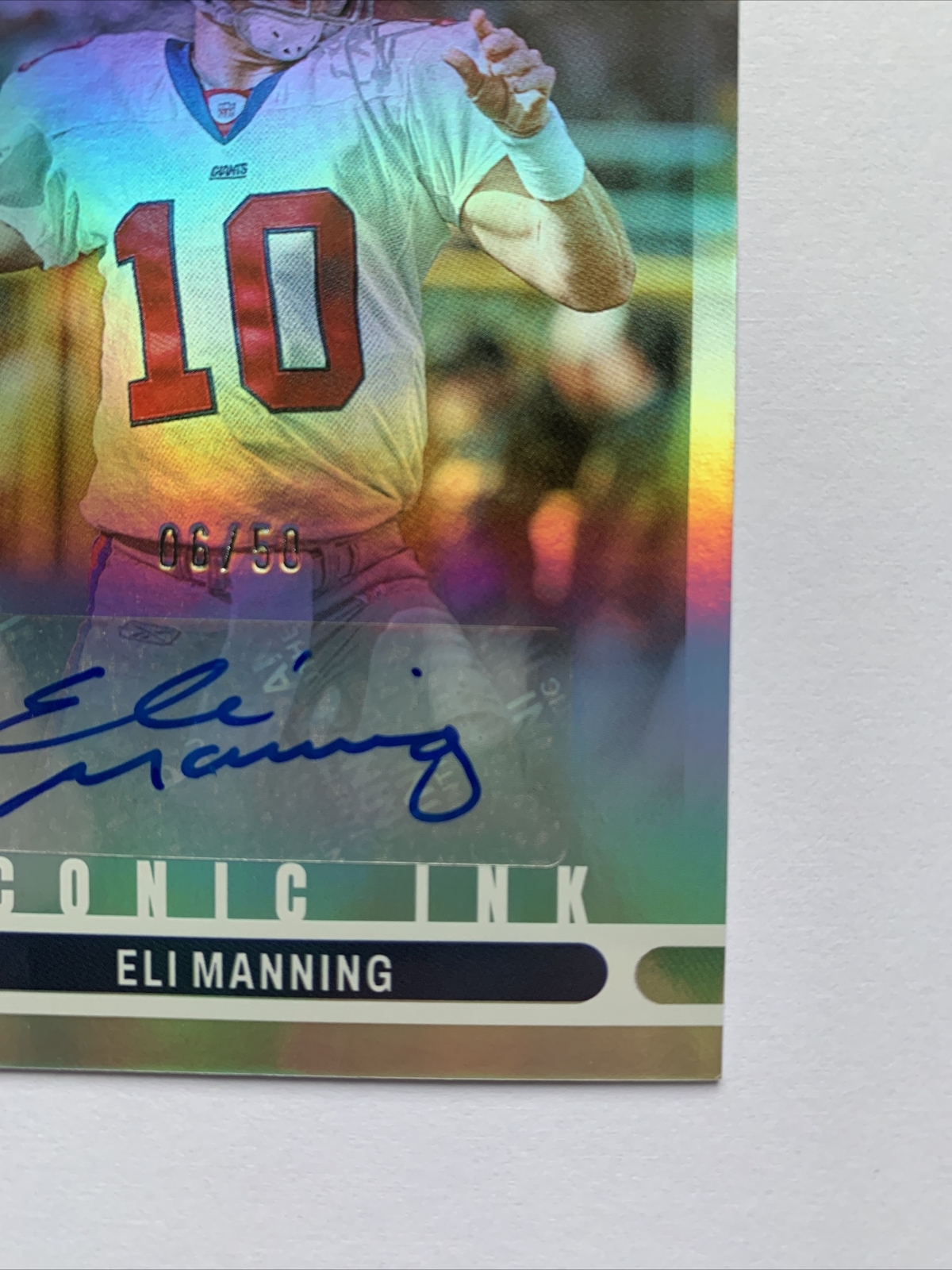 2022 Panini Absolute Football Iconic Ink #’d /50 Eli Manning Autograph ...