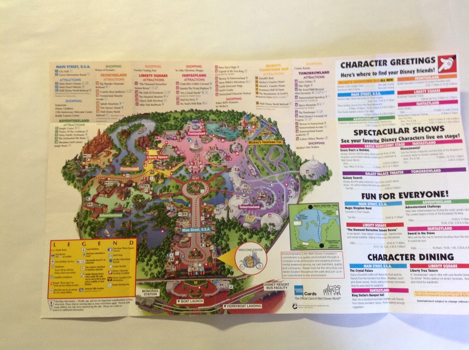 25th Anniversary 1997 Disney World Magic Kingdom Brochure Map & Tickets ...