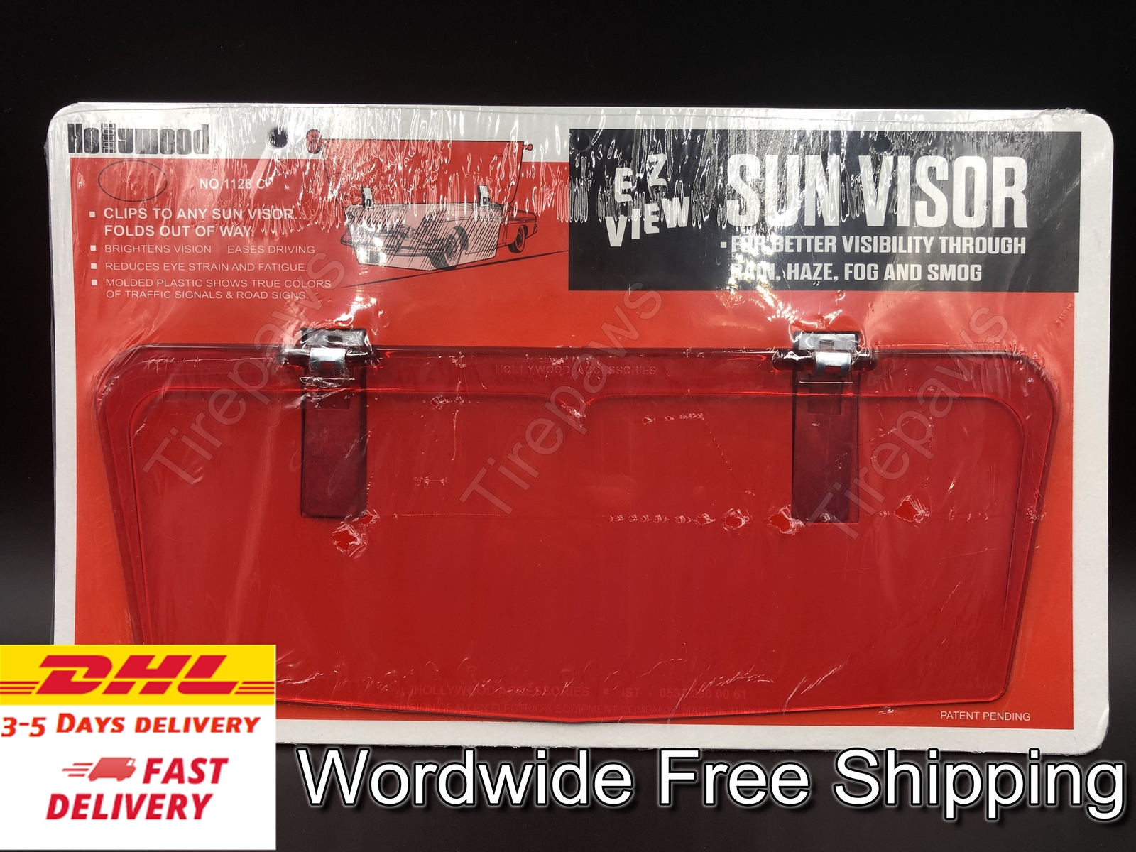 Vintage Style Sun visor Accessories Red Fits: 50's FORD CHEVY Hot Rod ...