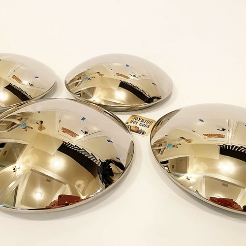 Hot Rod Smooth Pol S/S Center Hub Caps for Gennie Steel Wheels X 4 | eBay