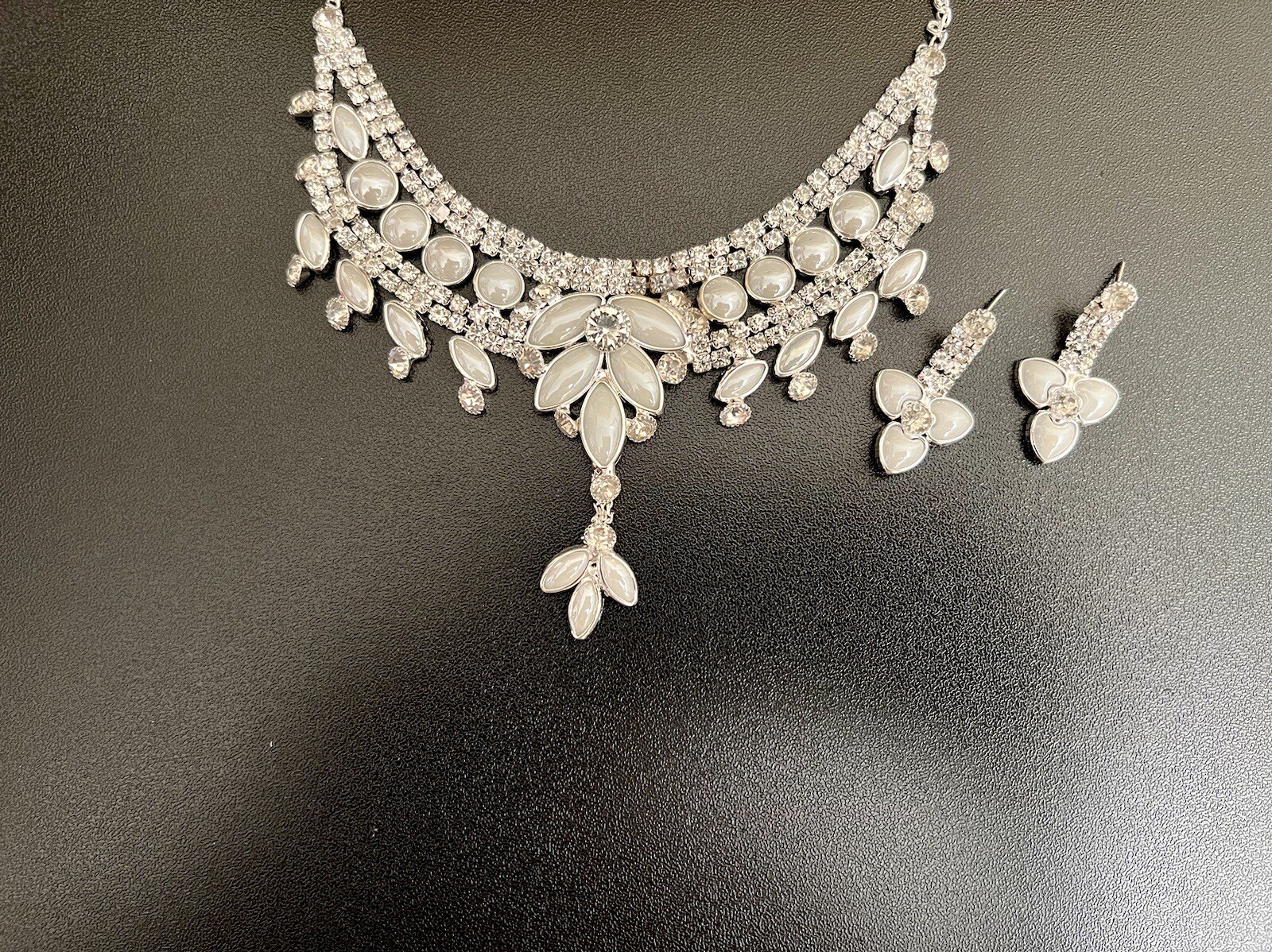 New Asian Indian Pakistani Silver plated Earrings Choker ,Necklace ...