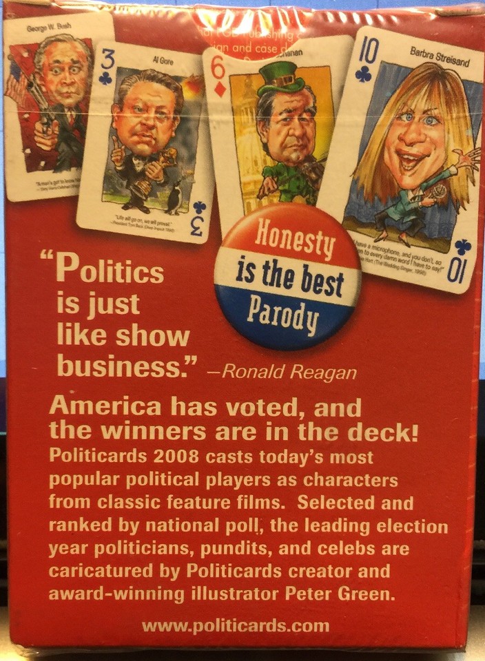 Politicards 2008 Collectible Playing Cards CLINTON OBAMA BUSH GORE ...