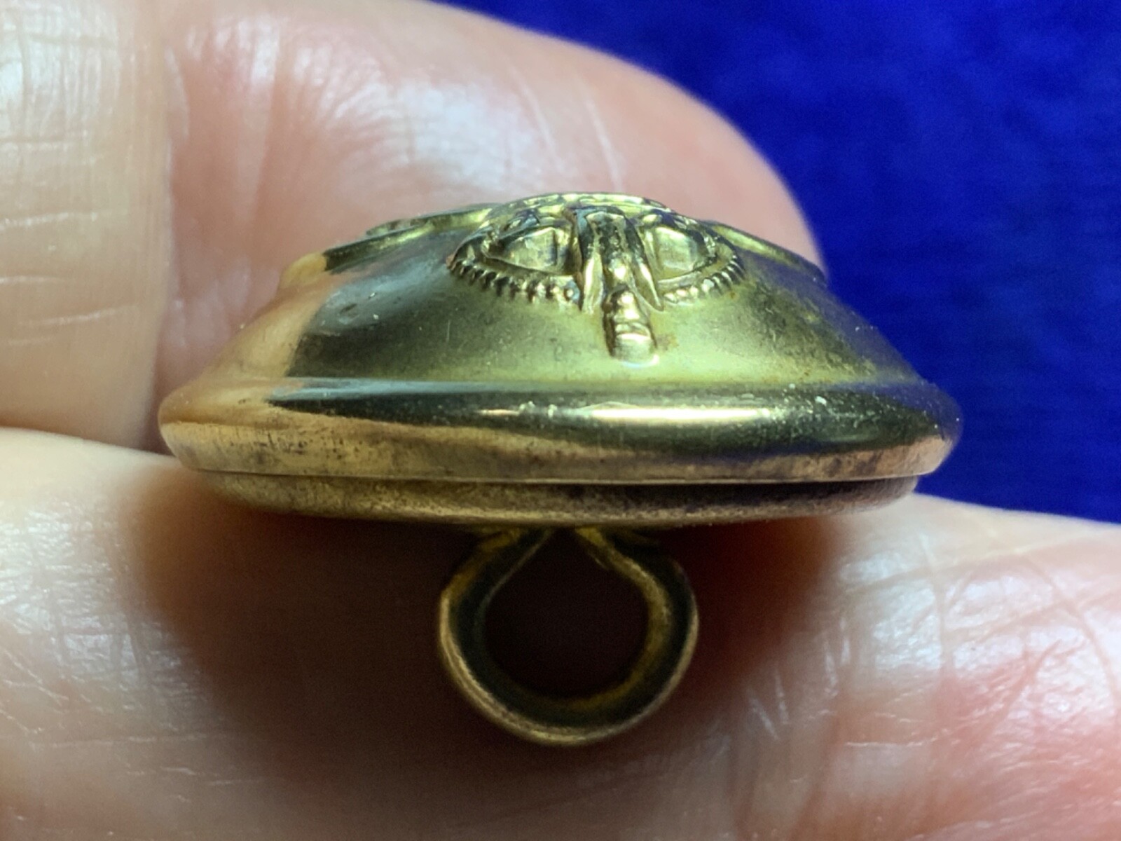 KING GEORGE V GRENADIER GUARDS KC BRASS UNIFORM BUTTON 1910-36 25mm ...