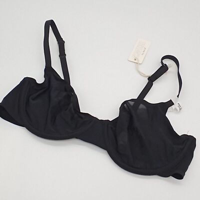 Aerie Bra Womens 36D SMOOTHEZ Microfiber Unlined Underwire Sheer Black ...
