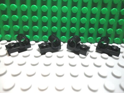 Lego 4 Black 1x2 Plate with Pin Hole on Top NEW | eBay