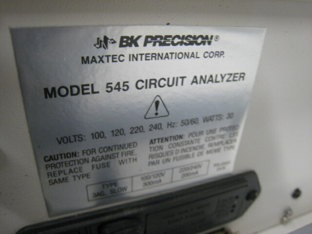 BK precision 545 Circuit Analyzer | eBay