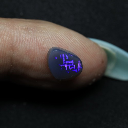 Gem Black Crystal Opal Rare Script/Chinese Writing Pattern From ...