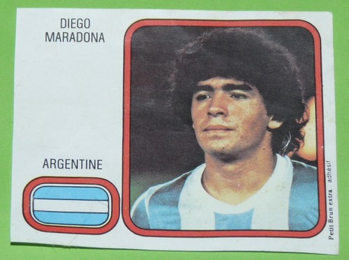 DIEGO MARADONA ARGENTINE BOCA JUNIORS RECUPERATION PANINI FOOTBALL 82 ...