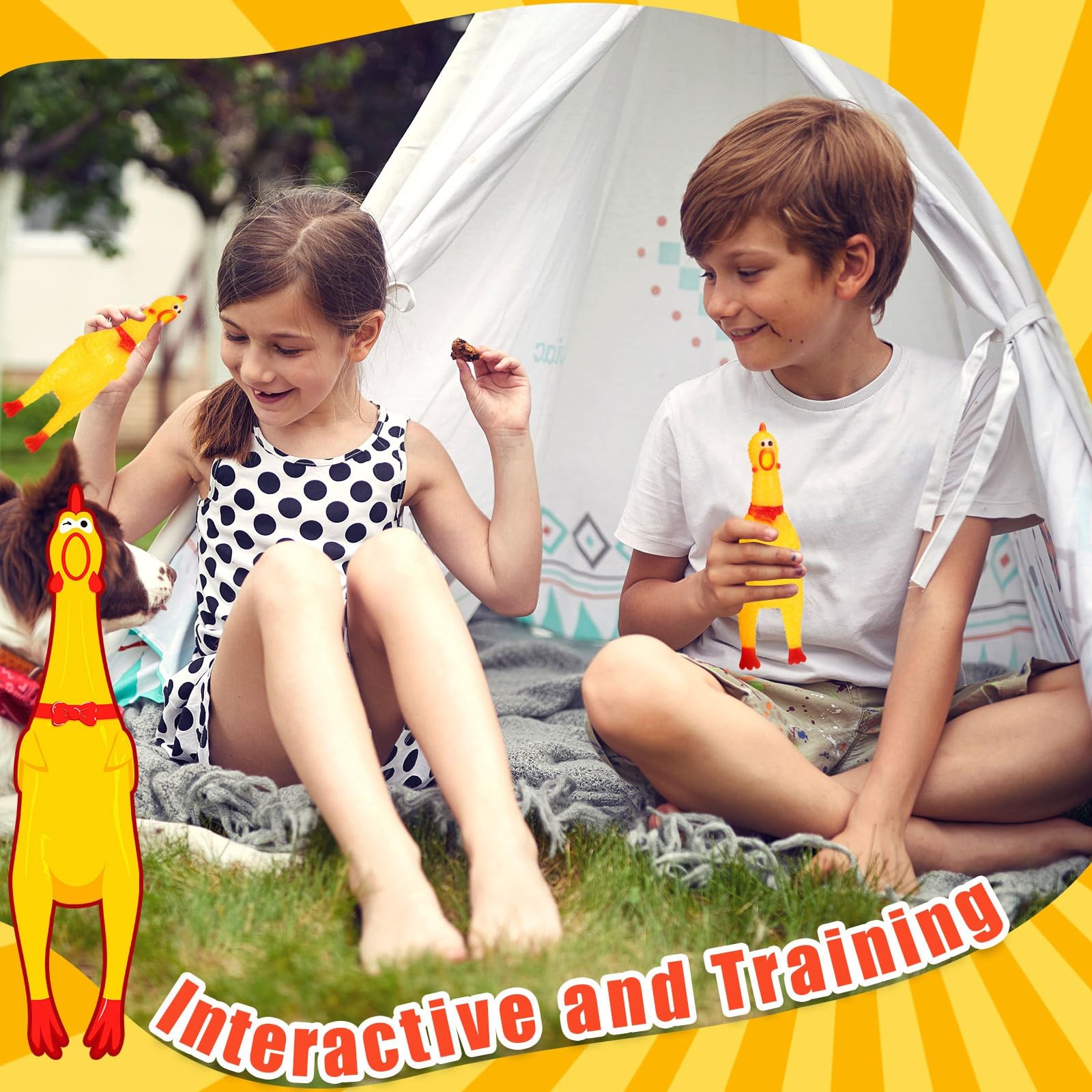 150 Pcs 6.3 Inch Squeaky Rubber Chicken Bulk, Mini Funny Screaming ...