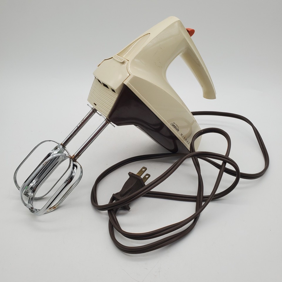 Sunbeam Mixmaster Hand Mixer 3-Speed Model Almond Vintage including ...