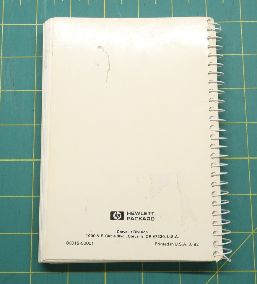 Hewlett Packard HP-15C Calculator Owner's Handbook - March 1982 | eBay