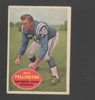 1960 Topps Football Card #8 Bill Pellington-Baltimore Colts Ex Card | eBay