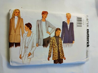 Butterick Sewing Pattern 6718 Misses Petite Jacket Size 12, 14, 16 | eBay