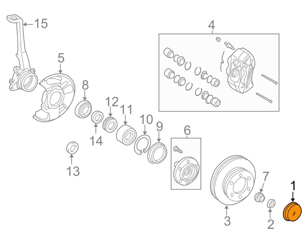 For Toyota Genuine Wheel Bearing Dust Cap Front 4351428010 | eBay