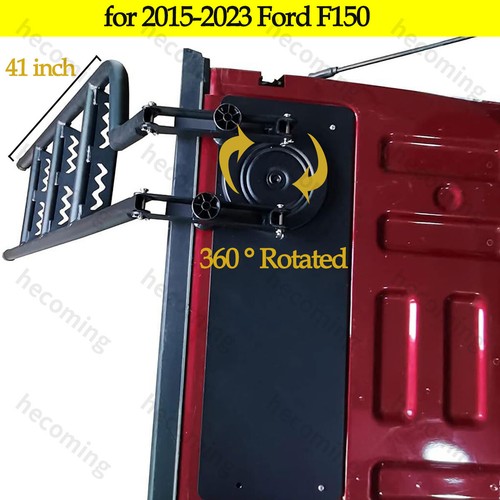 360° Rotated Tailgate Ladder Foldable Truck Bed Step for 2005-2023 Ford ...