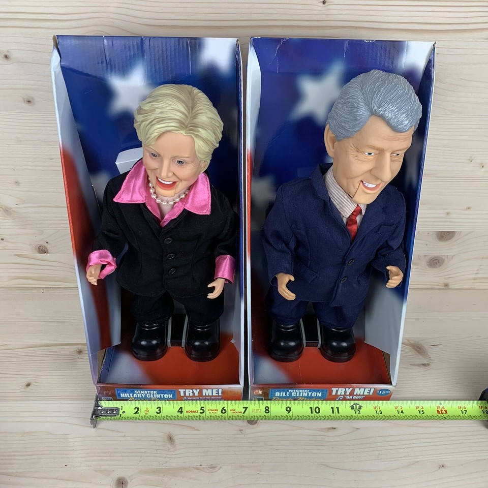 Bill Clinton Hillary Clinton Dancin' Machine 14" Singing & Dancing Doll ...