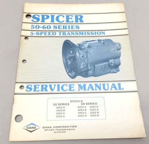 Spicer 50 60 Series Transmission Service Manual Book 9/77 | eBay